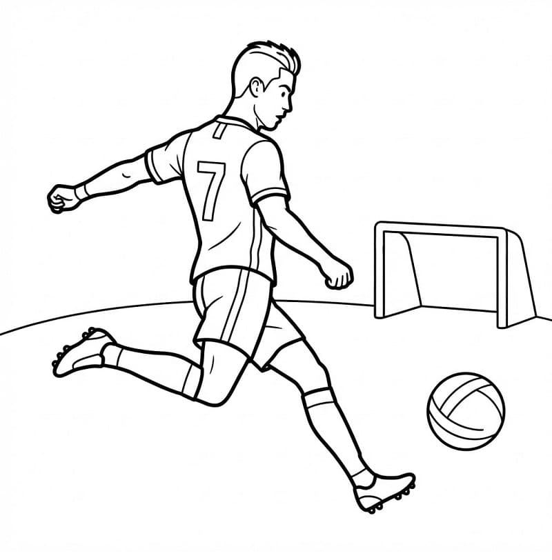 Cristiano Ronaldo Nyomtatható színező. Ingyenes letöltés, nyomtatás ...