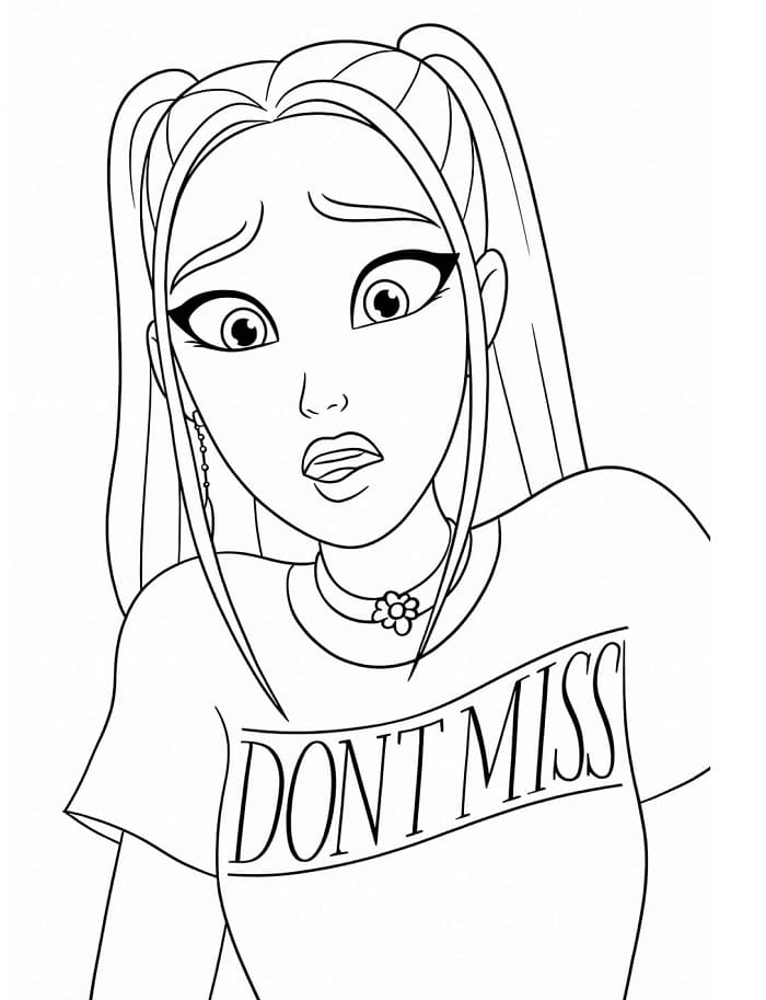 Kpop Demon Hunters Mira színező. Ingyenes letöltés, nyomtatás vagy ...