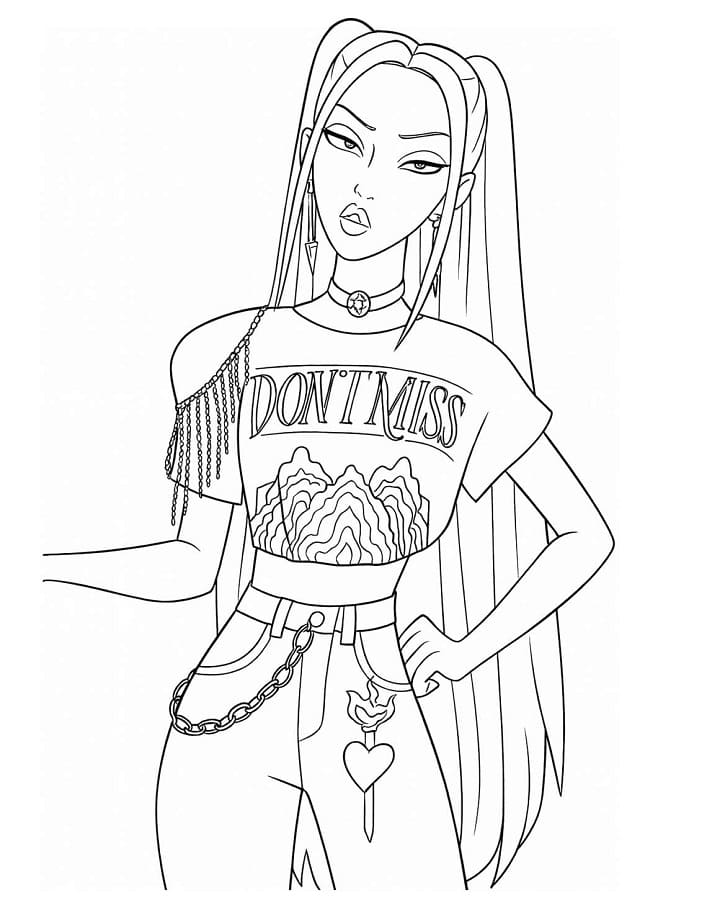 Mira Kpop Demon Hunters színező. Ingyenes letöltés, nyomtatás vagy ...